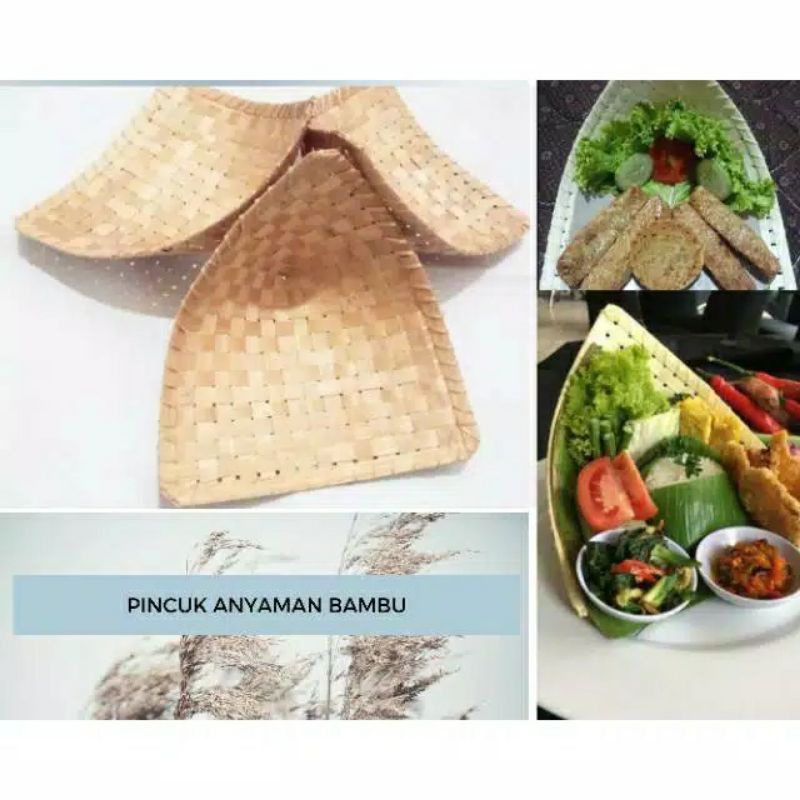 Jual Pincuk pecel anyaman bambu / Pincuk pecel bambu | Shopee Indonesia
