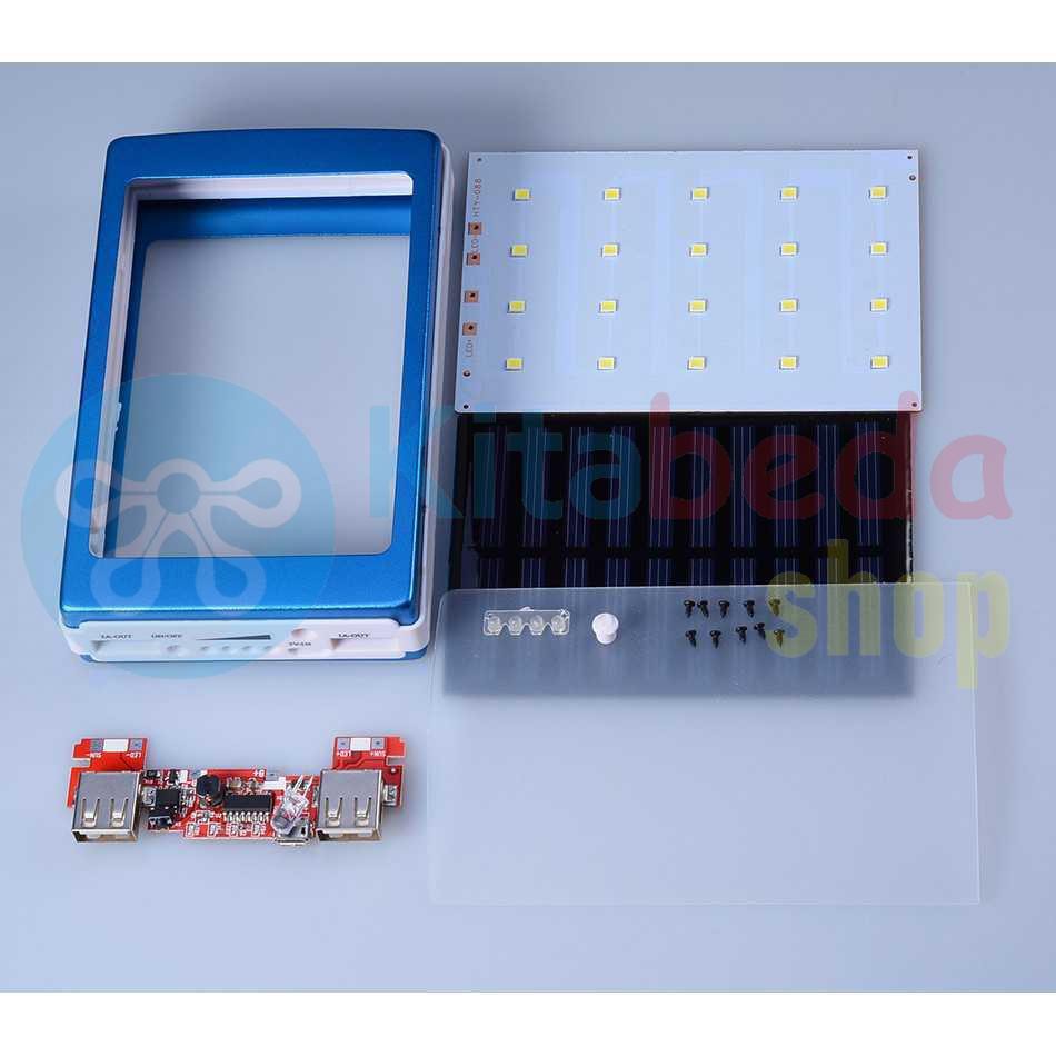 Jual Casing DIY Power Bank Solar Cell Panel Tenaga Surya KB1379 [Biru ...