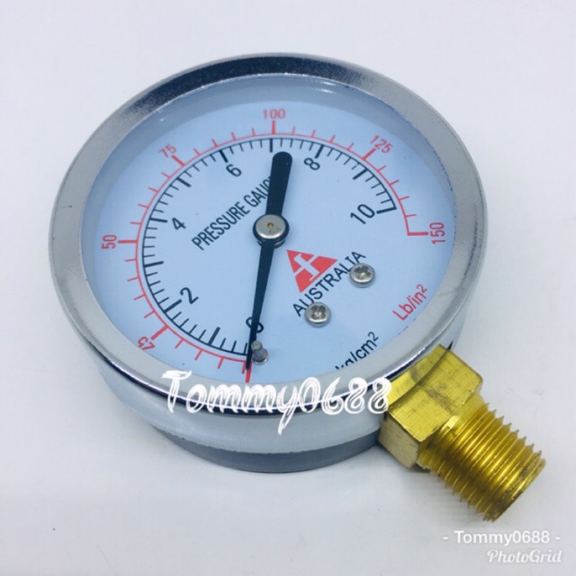 Jual MANOMETER COMPRESSOR 2,5 INCI 10BAR 150PSI 10 BAR 2,5" PRESSURE ...