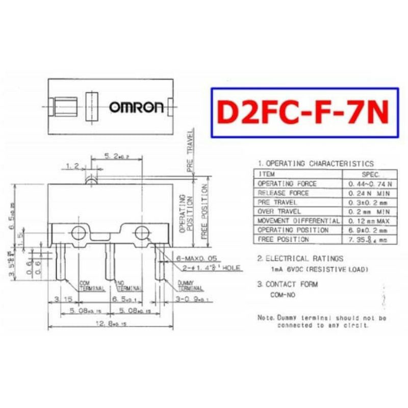 Jual Micro Switch Mouse D2FC-F-7N Saklar Tombol Klik OMRON AR21 | Shopee Indonesia