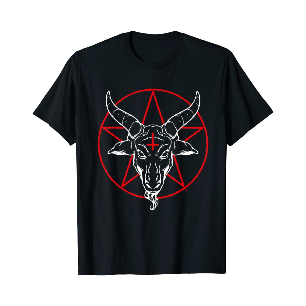Jual Baju Kaos Band Baphomet goat - Satanic Pentagram | Shopee Indonesia