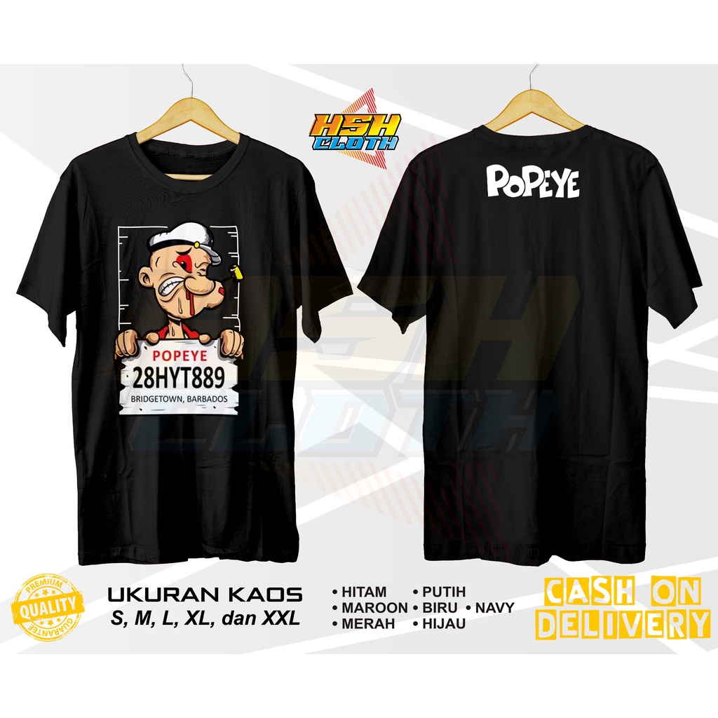 Jual Kaos Popeye in Jail Pelaut Baju Pelayaran Nelayan Kaos Distro ...