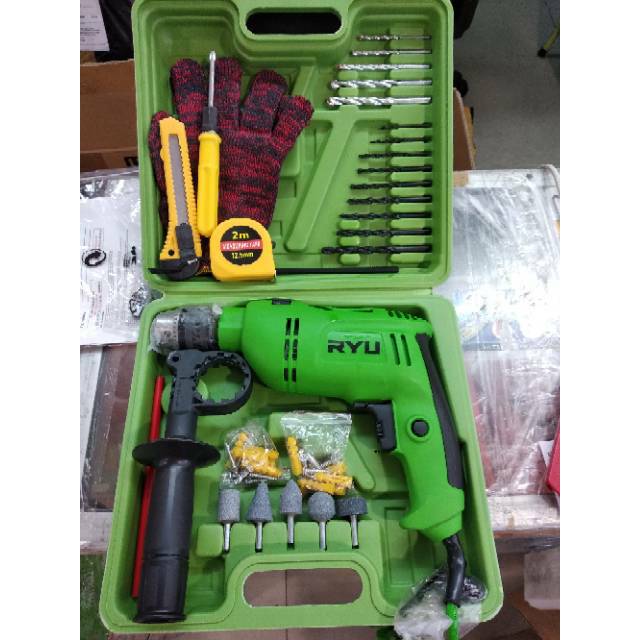 Jual MESIN BOR TEMBOK RYU RID 13-1REB SET ISI 27 PCS - MESIN BOR RYU ...