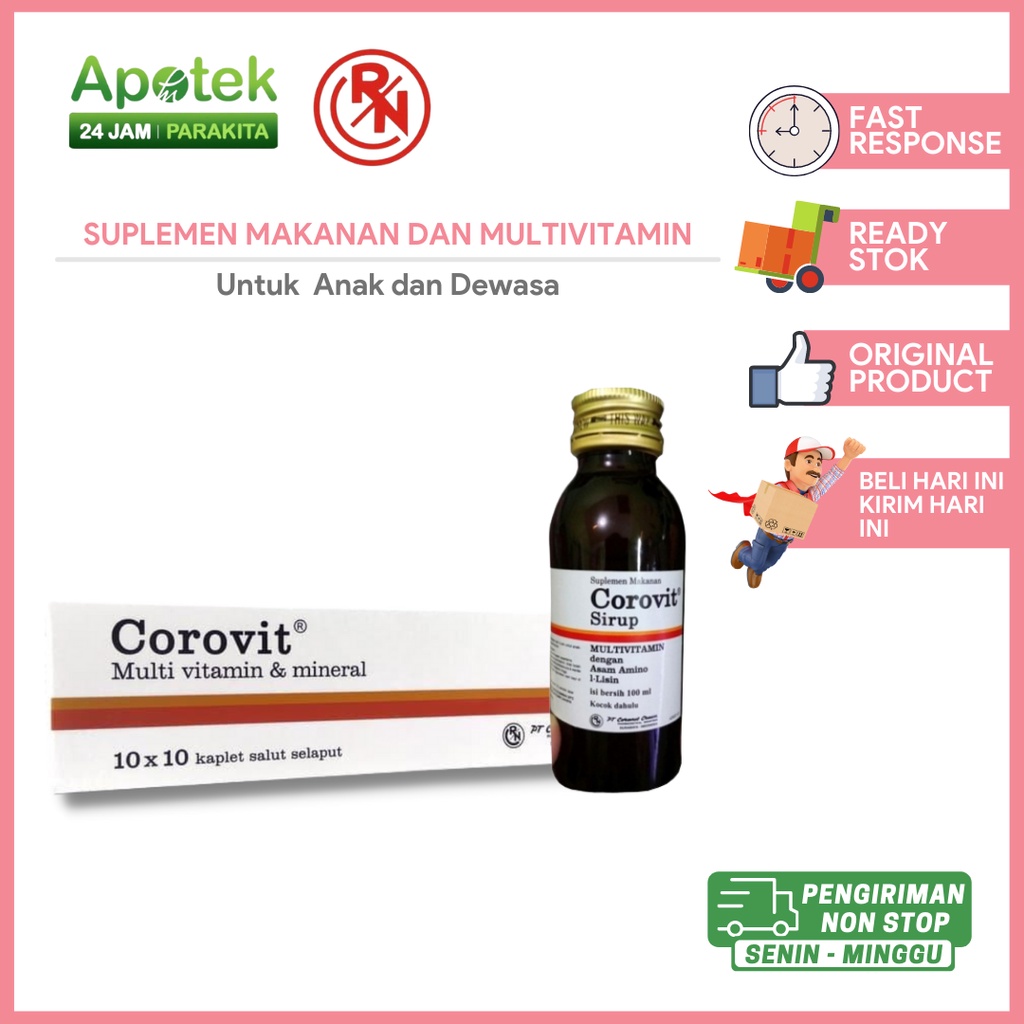 Jual Corovit Tablet / Corovit Syrup / Suplemen Makanan Dan Multivitamin ...