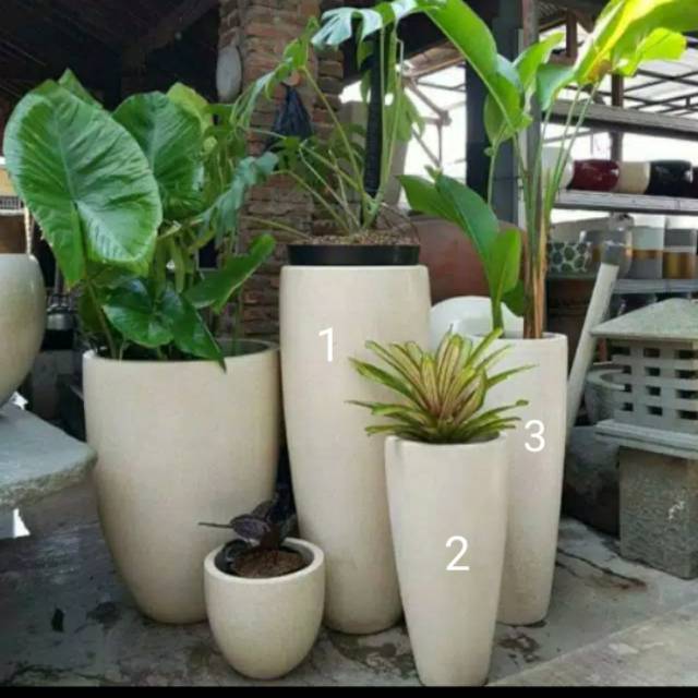 Jual Pot Terrazo dari semen Marmer pilihan No 2 & 3 T 50 & 80cm ...
