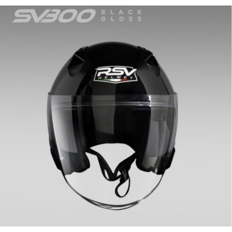 Jual HELM RSV SV300 BLACK GLOSSY DOUBLE VISOR / HELM HALF FACE / HELM ...