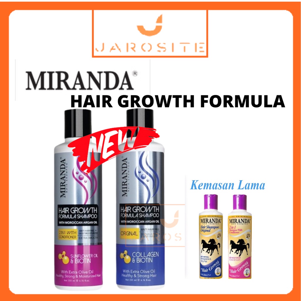 Jual Miranda Hair Growth Formula Shampoo Original Collagen / Sunflower ...