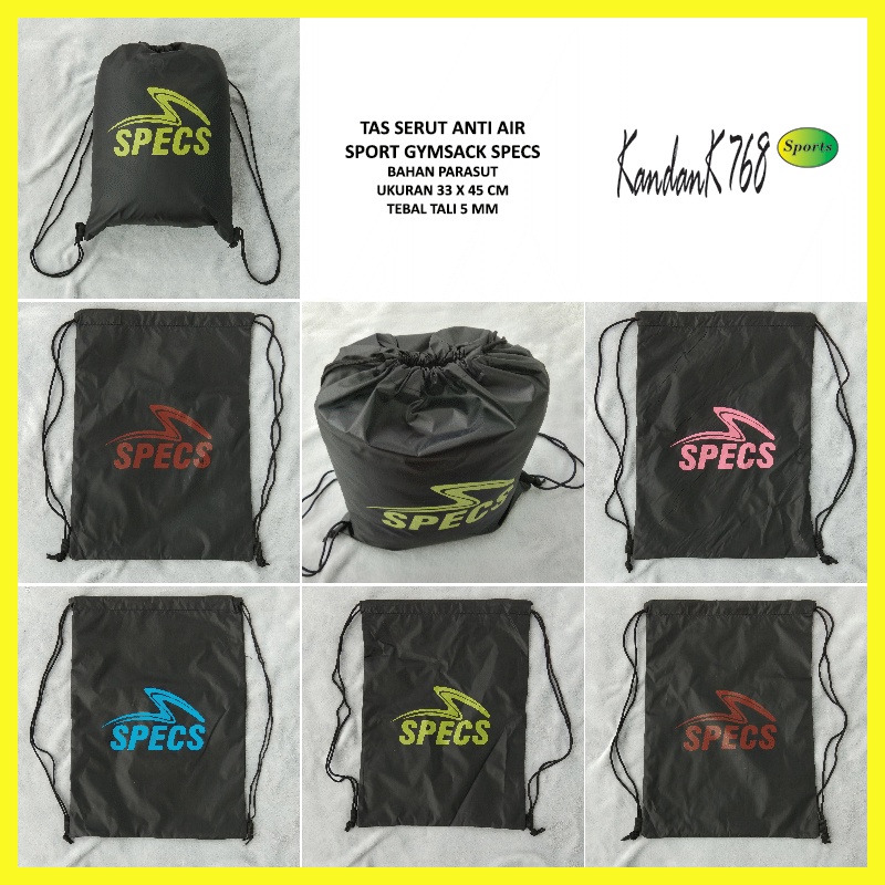 Jual Tas Serut Anti air / Tas Futsal Tas Sepakbola SPECS murah | Shopee ...