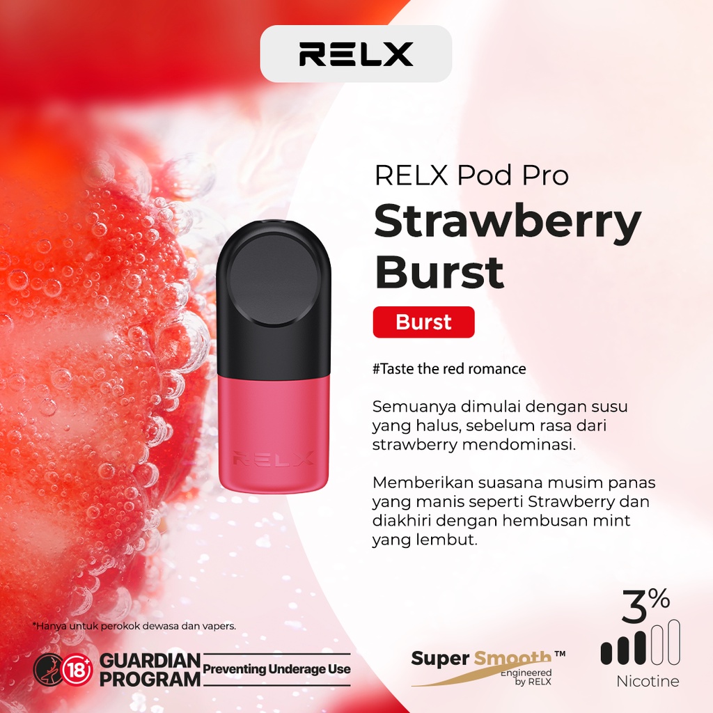 Jual RELX Pod Pro - Strawberry Burst 1pcs | Shopee Indonesia