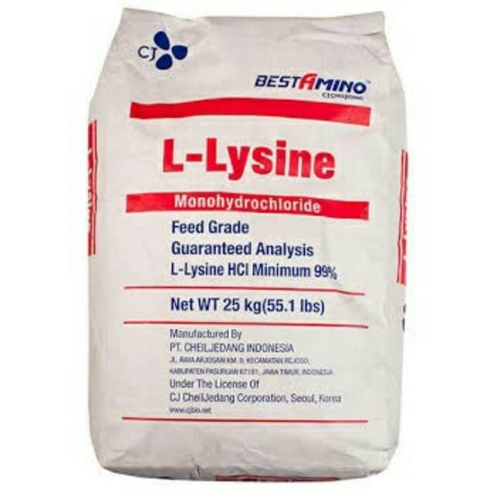 Jual L LYSINE HCL CHIEL JEDANG 25 KG- ASAM AMINO HEWAN TERNAK | Shopee Indonesia
