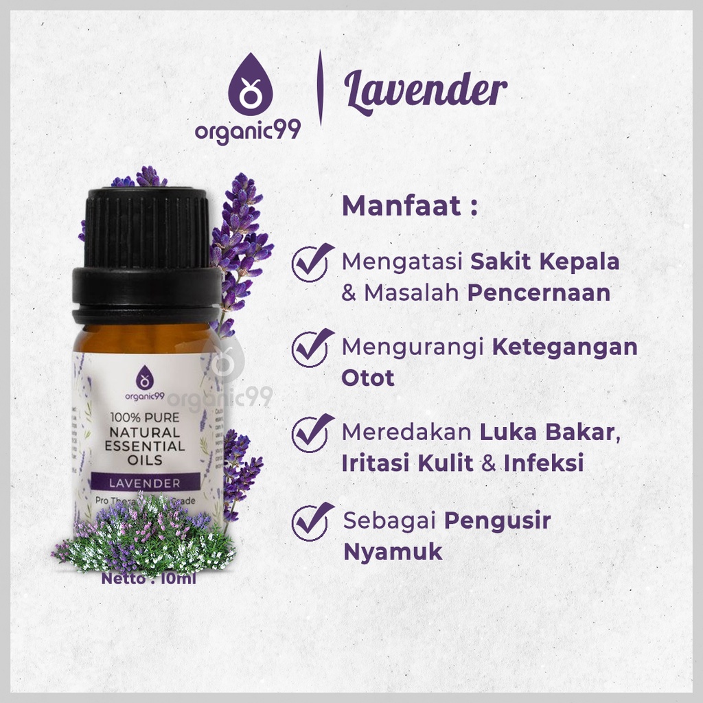 Jual Lavender Essential Oil Organic99 Minyak Atsiri Aromaterapi ...