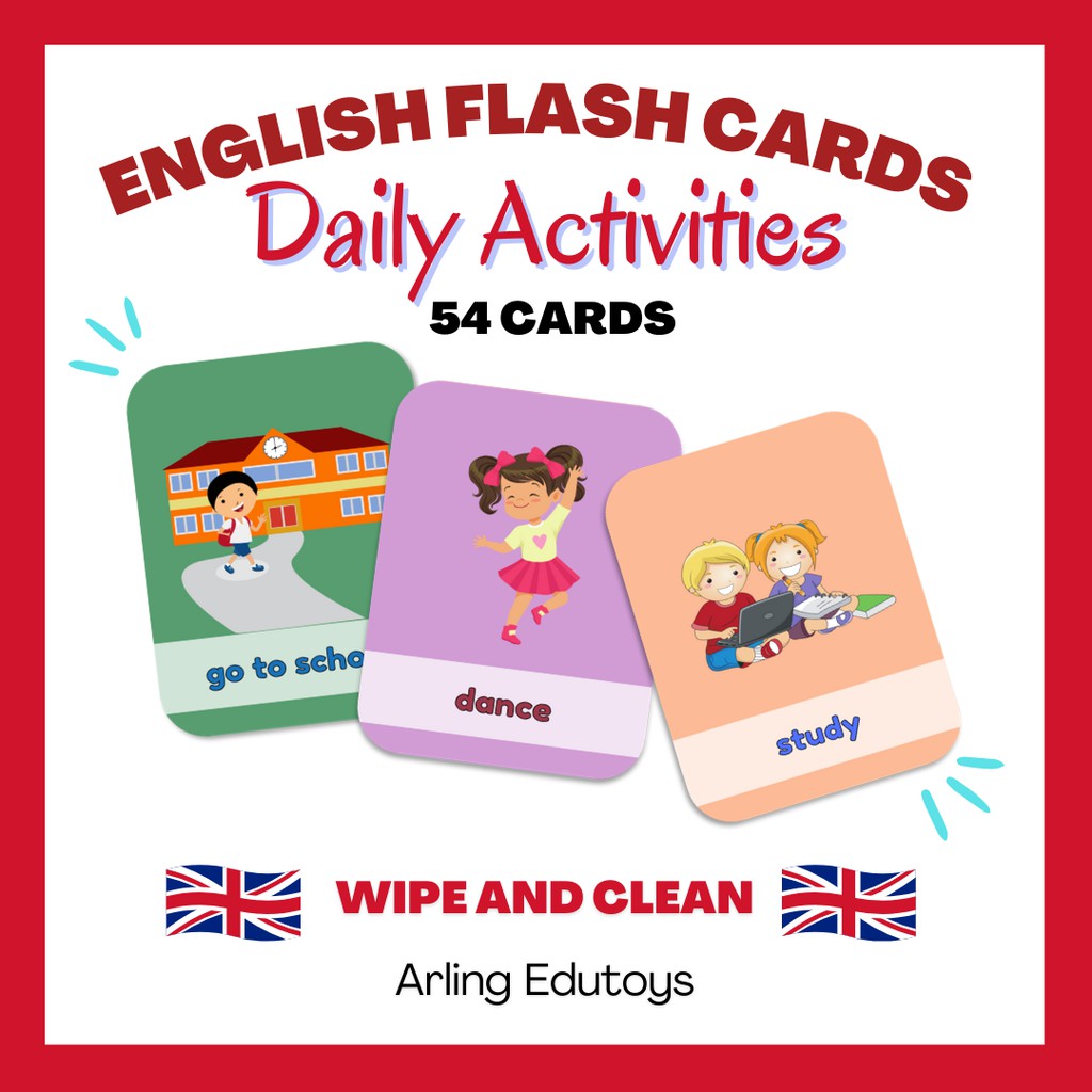 Jual English Flash Cards Flashcard Kartu Mainan Edukasi Pendidikan Anak ...