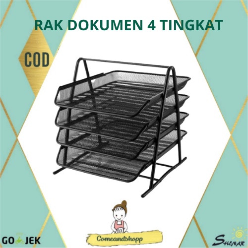 Jual RAK DOKUMEN 4 SUSUN BESI/ 4 TIER DOCUMENT TRAY / DOKUMENT TRAY ...