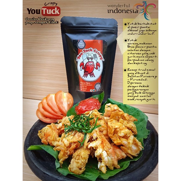 Jual Olahan Snack Seafood YUTUK Crispy/Undur-Undur laut/Mole CRAB khas ...