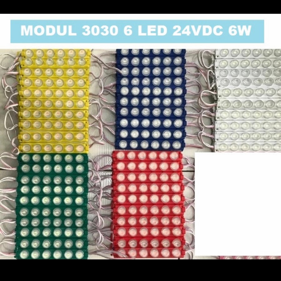 Jual Lampu Modul LED 6 mata Besar Lensa 3030 6LED 24V 24volt 3Watt 24 volt 3 watt | Shopee Indonesia