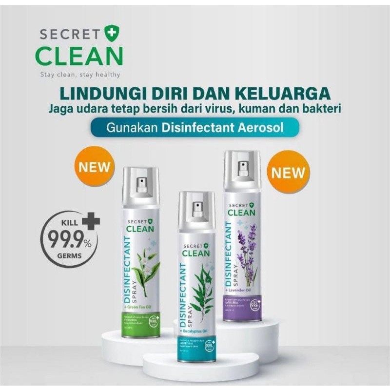 Jual Secret clean Desinfectan Spray Lavender / 200ml | Shopee Indonesia