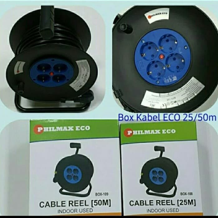 Jual Kabel Gulung Kabel rol box Eko 50 meter Philmax roll 50m 50meter ...