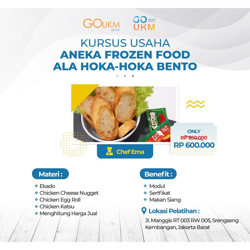 Jual Kursus Offline Aneka FRozen Food ala Hoka-Hoka Bento (Hokben ...