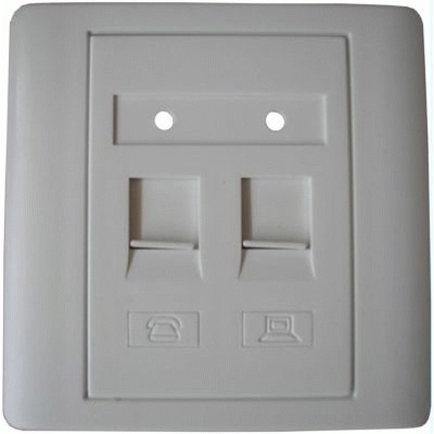 Jual Faceplate 2 Hole Support Modular RJ45 & RJ11 | Shopee Indonesia