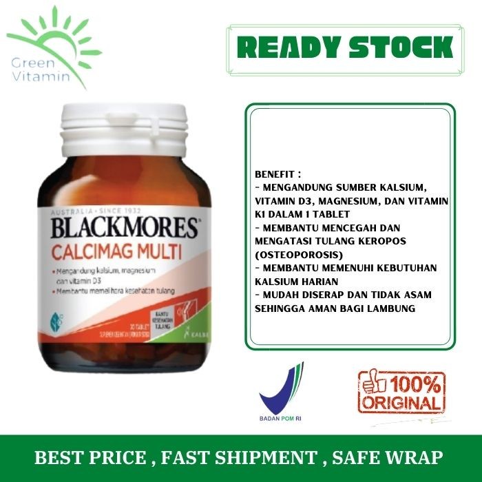Jual Blackmores Calcimag Multi 30 Tablet KALBE / Vitamin Tulang ...