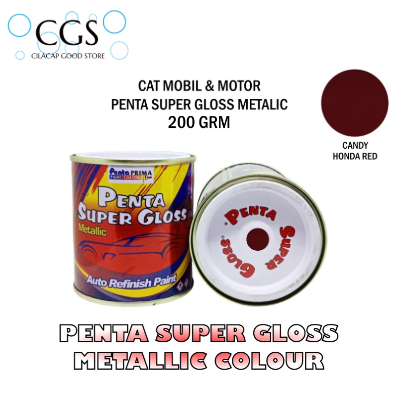 Jual Cat Penta CANDY HONDA RED 200 gram - cat penta merah - cat motor ...