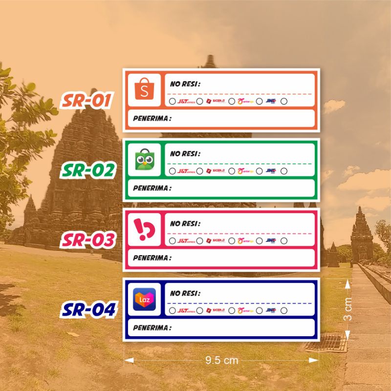Jual Stiker Label Resi Pengiriman ukuran 9.5x3cm | Shopee Indonesia