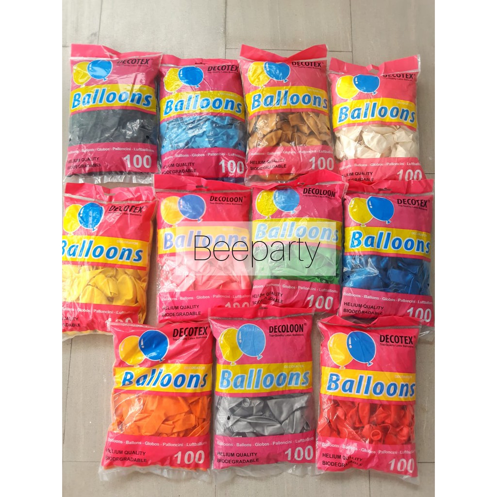 Jual Balon Metalik 12" Decoloon ASLI/Balon latex metalik Decotex ...