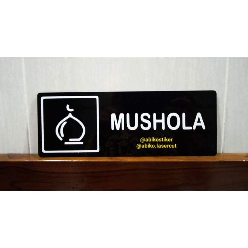 Jual Sign board Acrylic - papan tanda akrilik mushola - tempat sholat ...