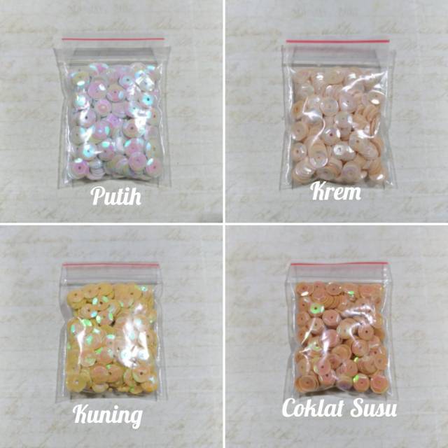 Payet Manik Piring Doff Pelangi 6 mm (5 gram) | Shopee Indonesia
