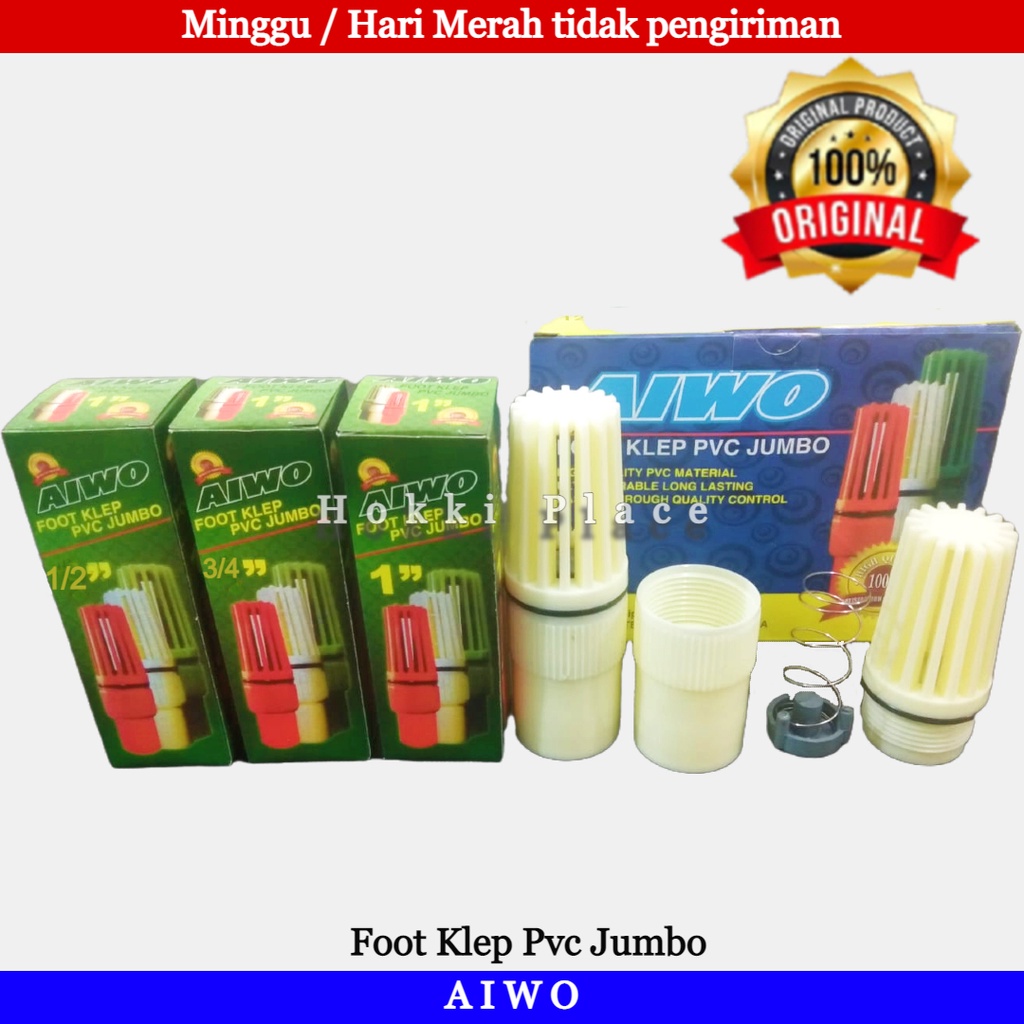 Jual FOOT KLEP AIWO/MDN PVC JUMBO 1/2INCH UKURAN 1INCH FOOT KLEP PVC ...