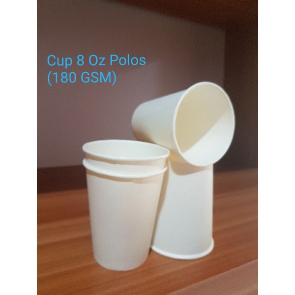 Jual Paper Cup 8 Oz Polos 180 Gsm, Gelas Kertas, Cup Kopi Kertas, Paper | Shopee Indonesia