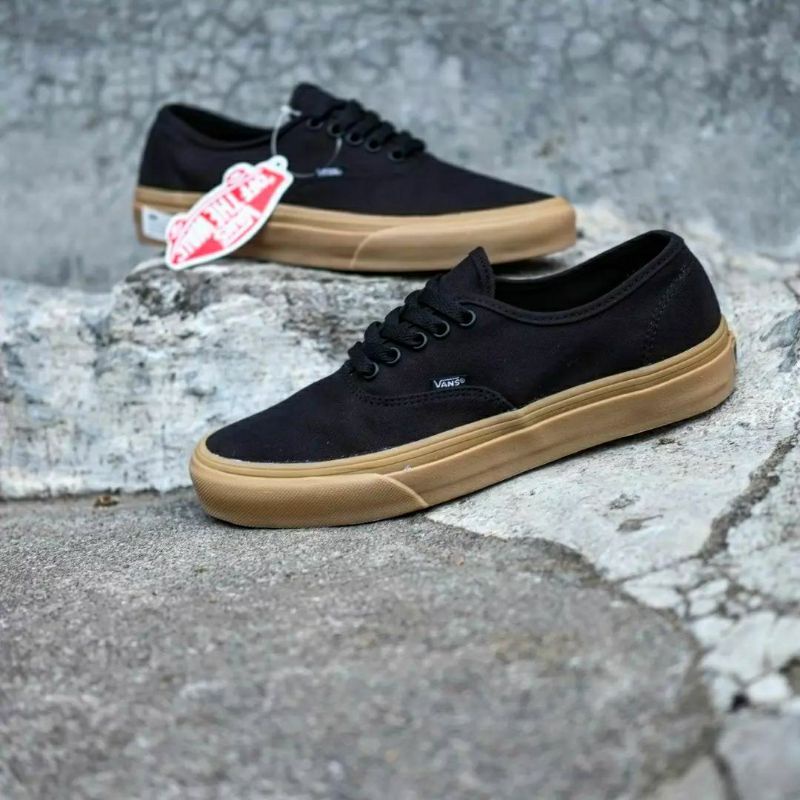 Jual VANS AUTHENTIC MONO BLACK GUM | Shopee Indonesia