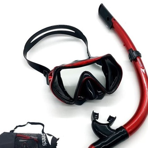 Jual Set Alat Selam Snorkel Snorkling Diving Scuba Snorkle Tas PVC LX ...