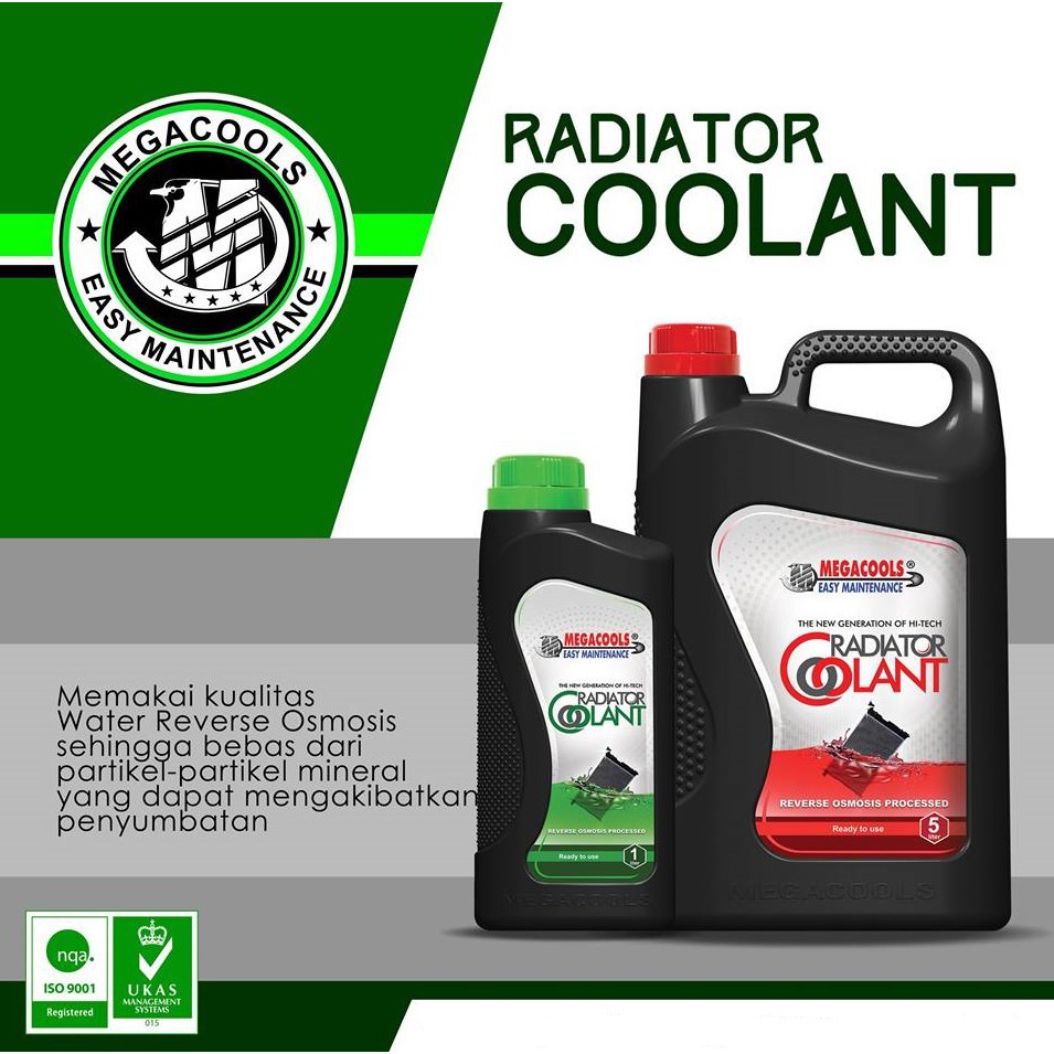 Jual Air Radiator Megacool / Megacools Coolant 5L (Merah / Hijau ...