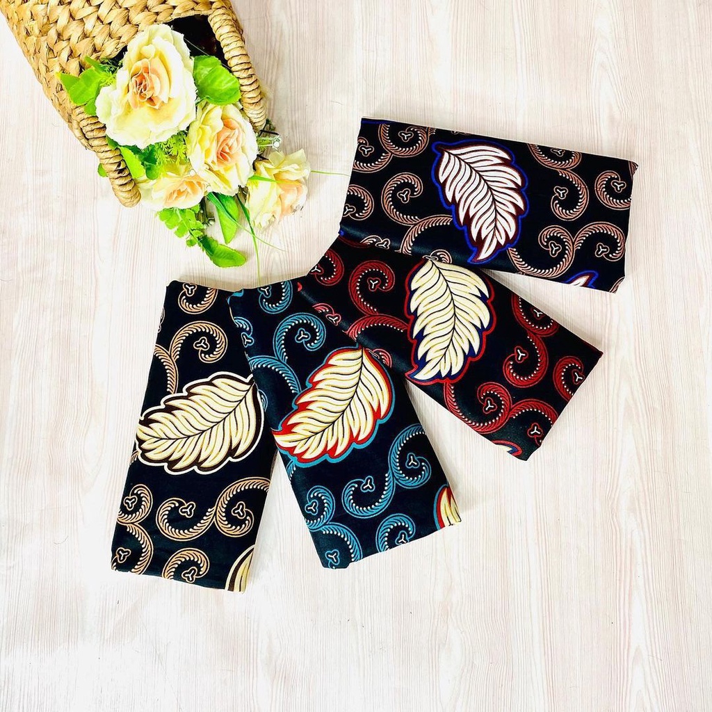 Jual Benang Raja Kain Batik Katun Motif Daun Ulir | Shopee Indonesia