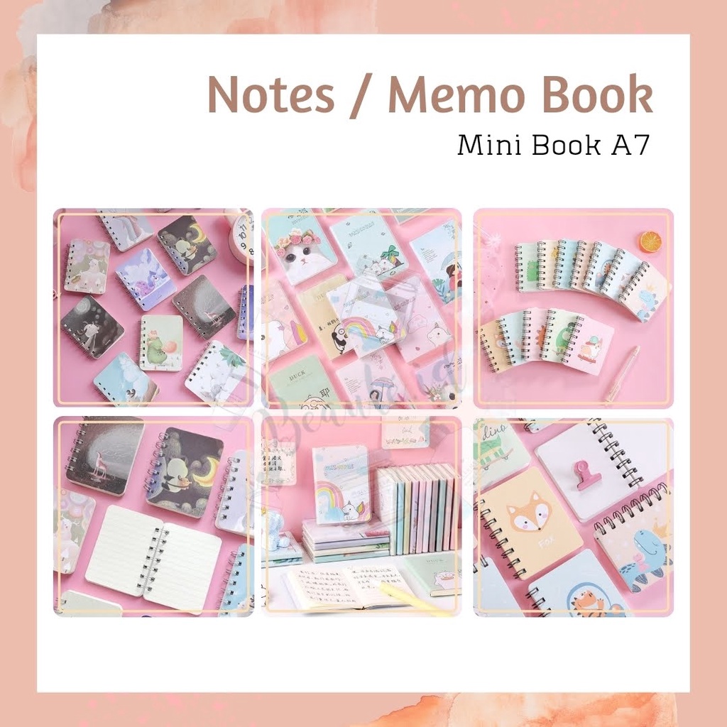 Jual Buku Kecil Mini Book Anak Anak Lucu Notes A7 Catatan Harian ...