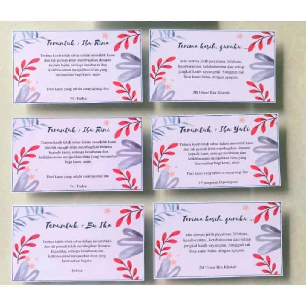 Jual Kartu bouquet / kartu ucapan custom / kartu ucapan kado / kartu ...