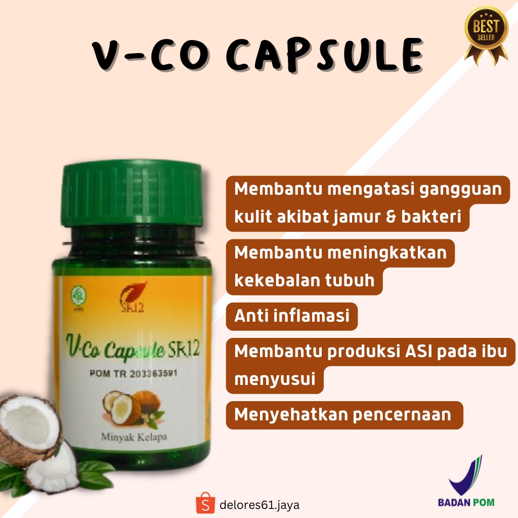 Jual VCO Kapsul SR12 Minyak Kelapa Murni Penambah Berat Badan Imun Booster 100 Kapsul | Shopee ...