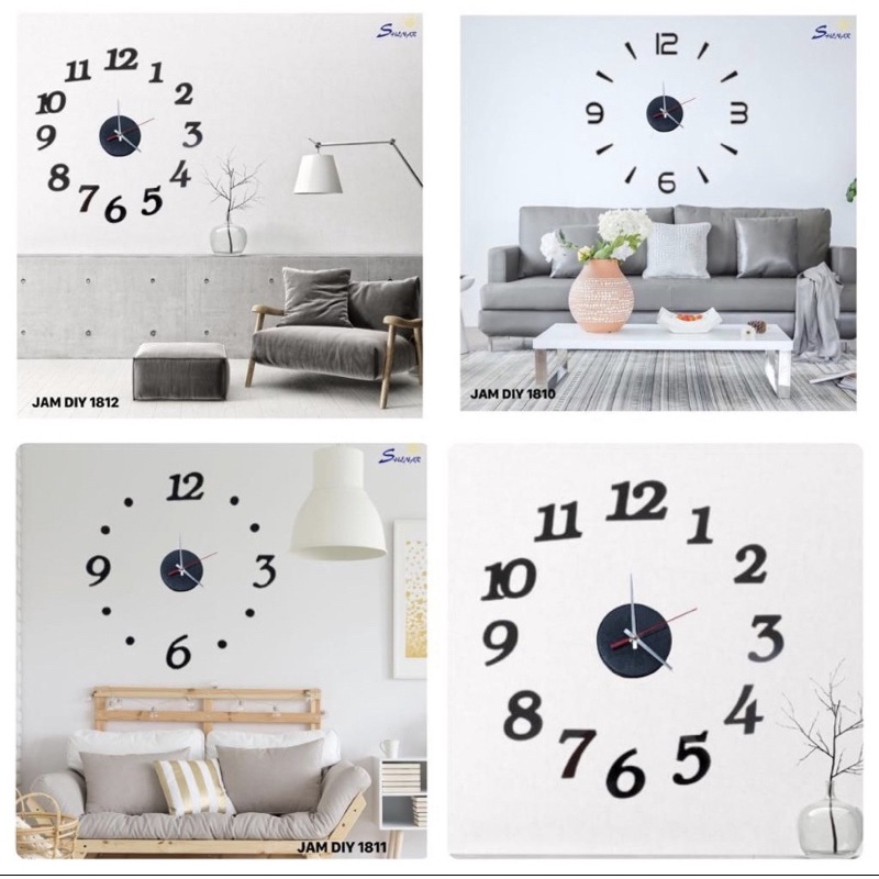 Jual JAM DIY | Jam Dinding Stiker | Stiker Jam | Shopee Indonesia