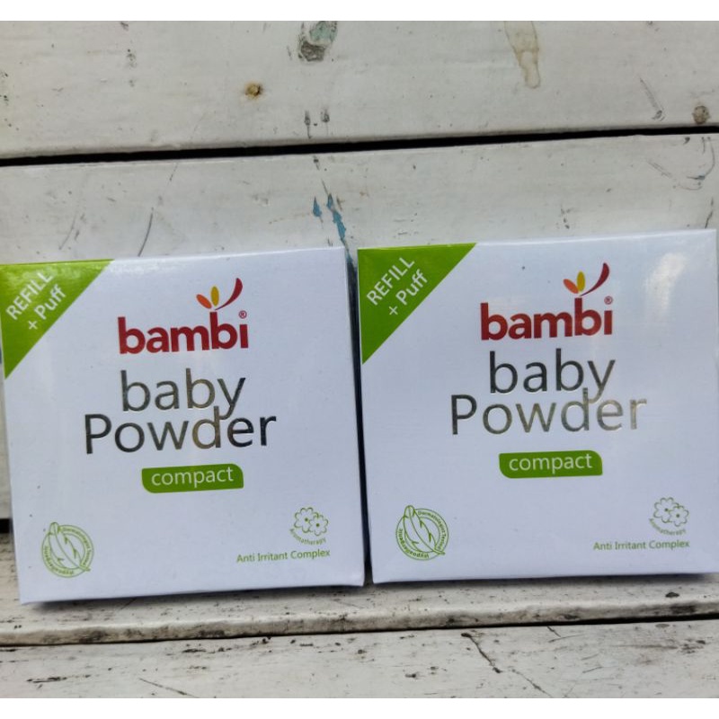 Jual BAMBI COMPACT BABY POWDER REFFIL+PUFF | Shopee Indonesia