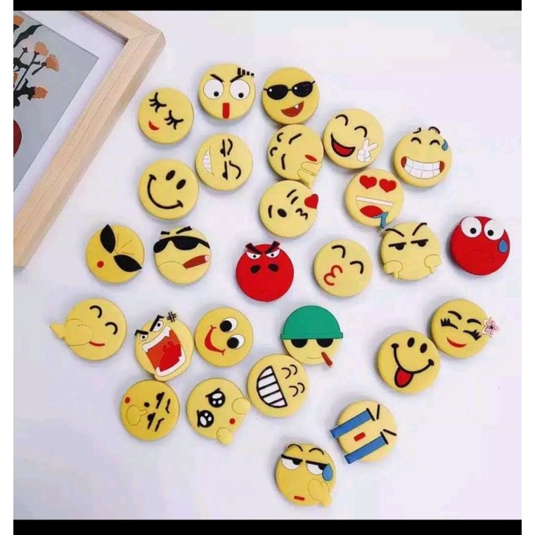 Jual POP SOCKET EMOJI SMILE UNIVERSAL HANDPHONE POP SOCKET KARAKTER ...