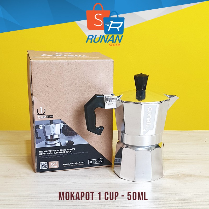 Jual Mokapot 50 ml 1 Cup Moka Pot Alat Pembuat Espresso Maker Moka Pot ...