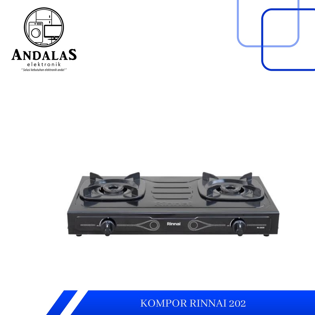 Jual Rinnai RI-202S Kompor Gas 2 Tungku Teflon ri 202 s rinai ri202s | Shopee Indonesia