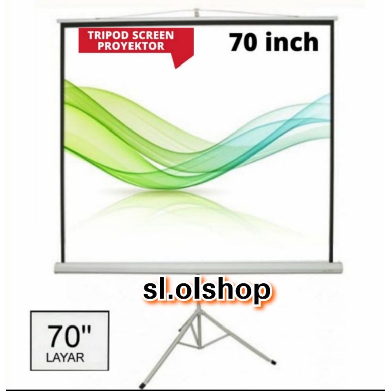 Jual Layar Proyektor Layar Screen 70" Inch/Dengan Tripod Projector 70 ...