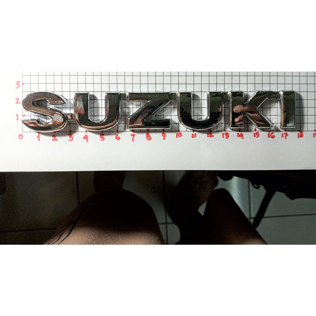 Jual Emblem - Tulisan - Sticker - Tempelan - Logo SUZUKI. APV.Univ. chrome. | Shopee Indonesia