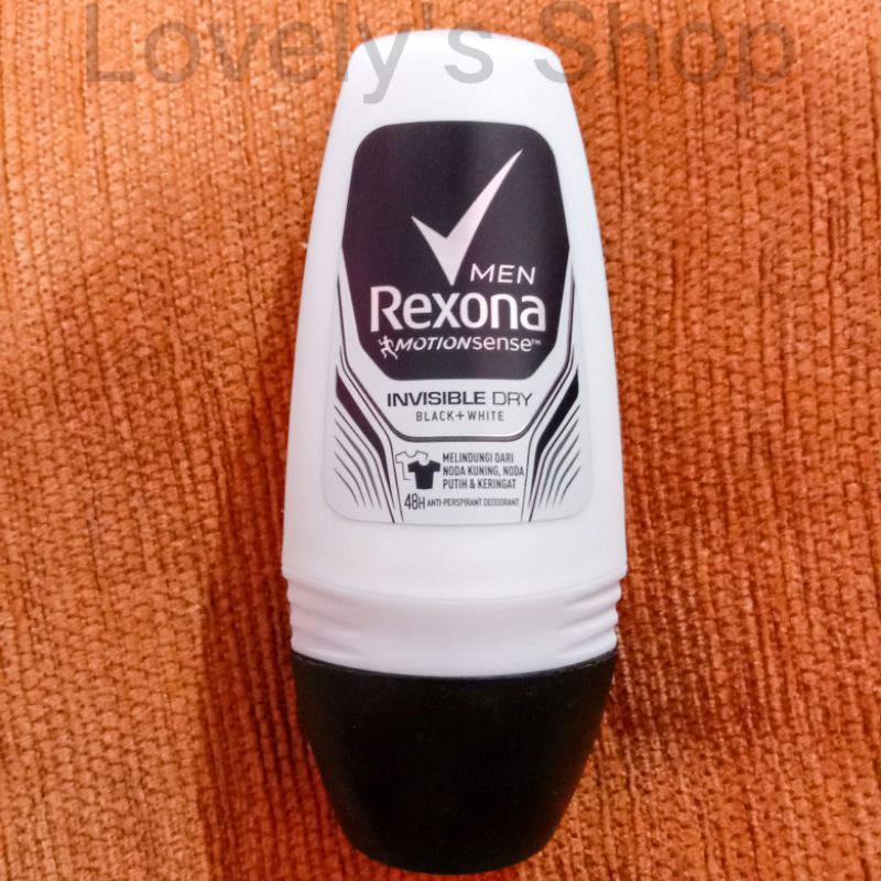Jual REXONA MEN MOTIONSENSE INVISIBLE DRY BLACK+WHITE DEO ROLL ON 45ML | Shopee Indonesia