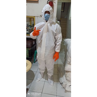 Jual apd hazmat spunbond 75gsm putih | Shopee Indonesia