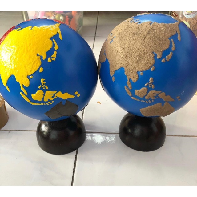 Jual Globe montessori (globe sandpaper / globe continent) | Shopee ...
