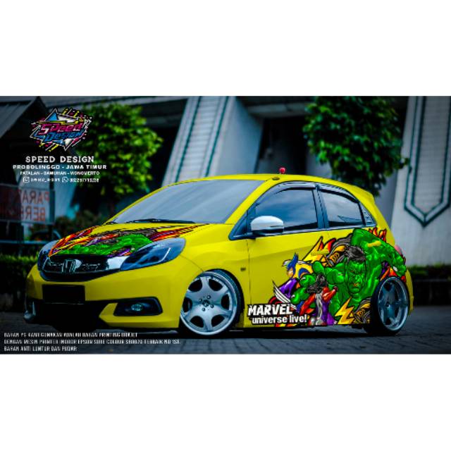Jual Decal honda brio hulk marvel contes full vector termasuk kap depan ...