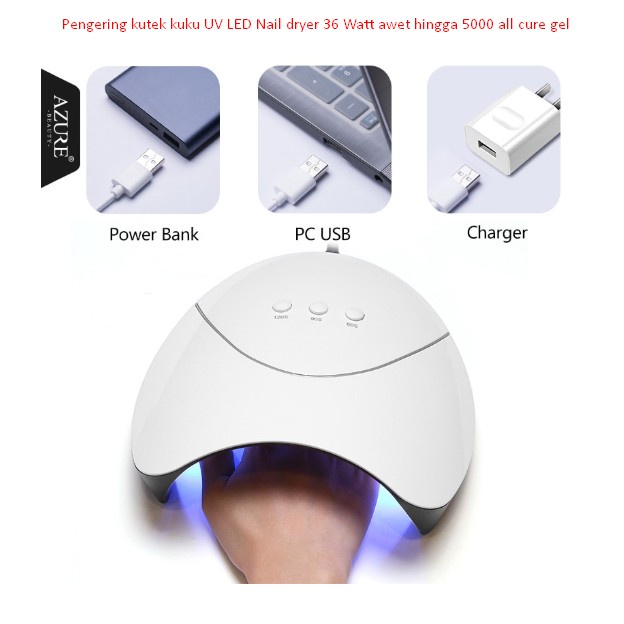 Jual Pengering kutek kuku UV LED Nail dryer 36 Watt awet hingga 5000 all cure gel | Shopee Indonesia